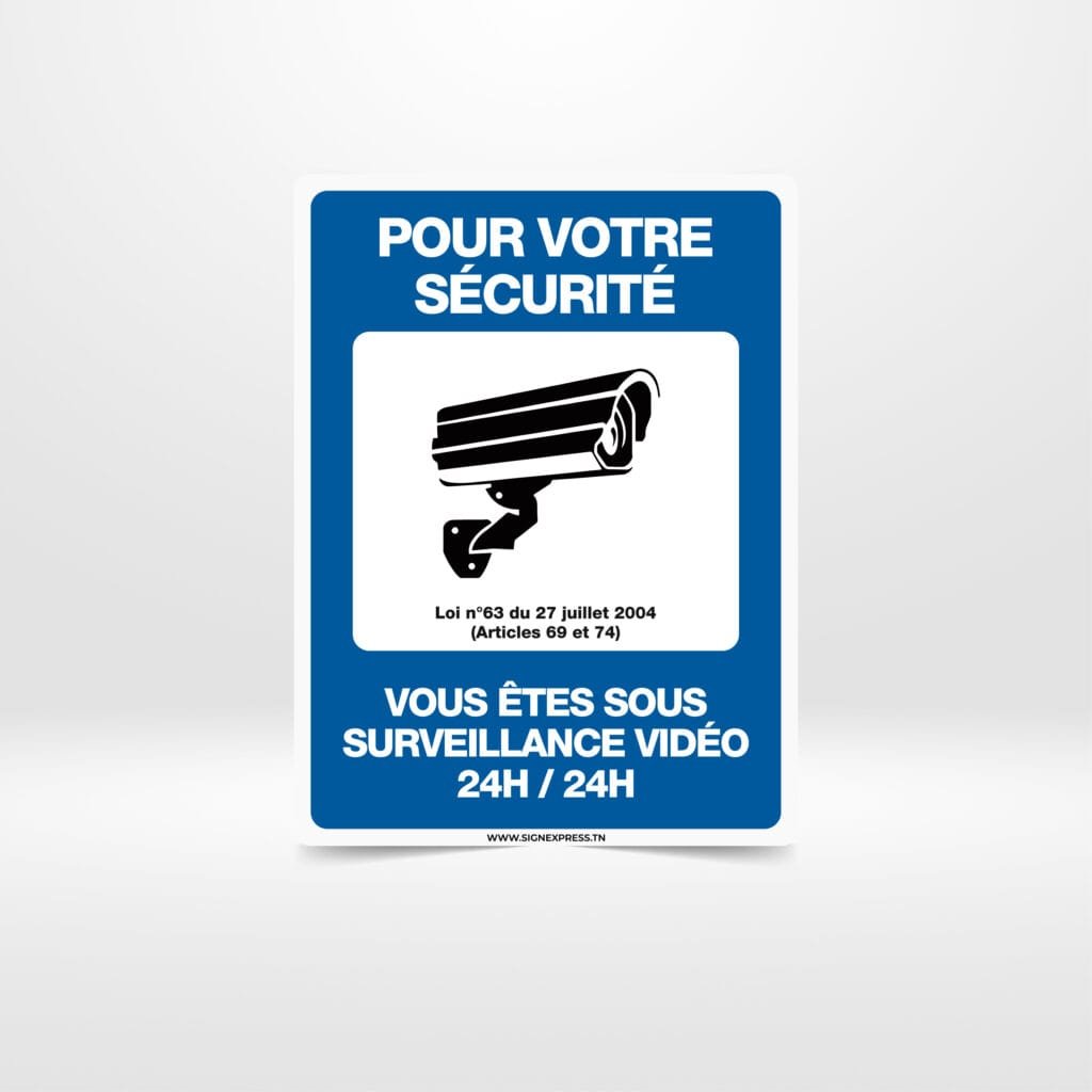 Panneau vidéo surveillance - Sign Express