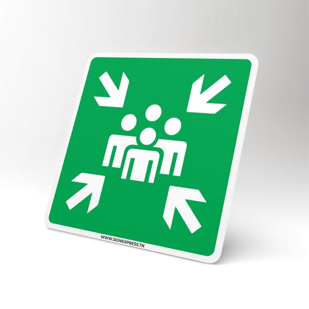 Plaque Point de Rassemblement |Signalisation évacuation